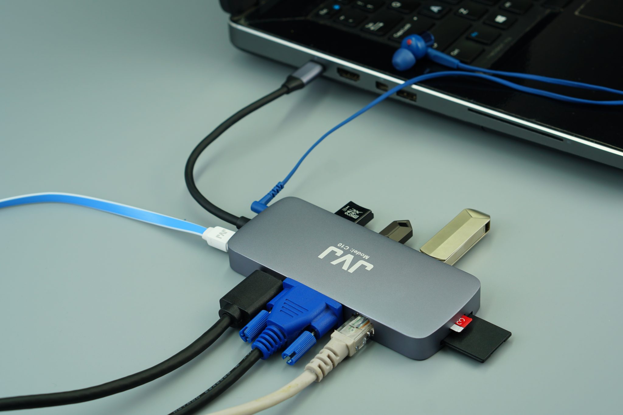 Bộ chuyển đổi đầu đọc đa năng JVJ HUB C10 – Cổng USB Type-C 10in1 – JVJ ...